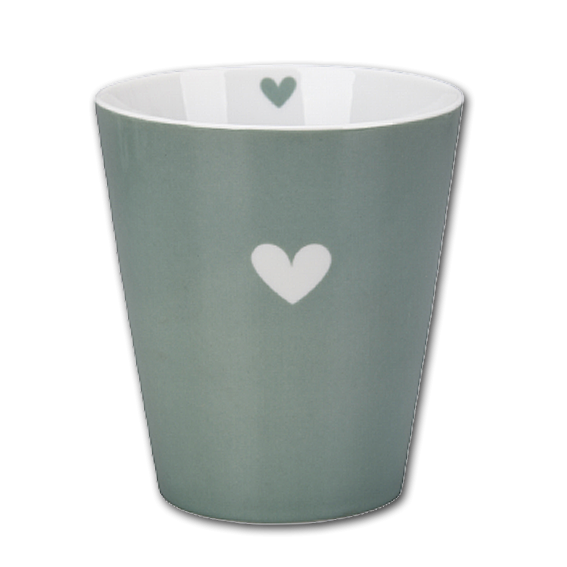 Krasilnikoff Happy Mug Hjerte | Krus til kaffe, te, kakao, boullion ...