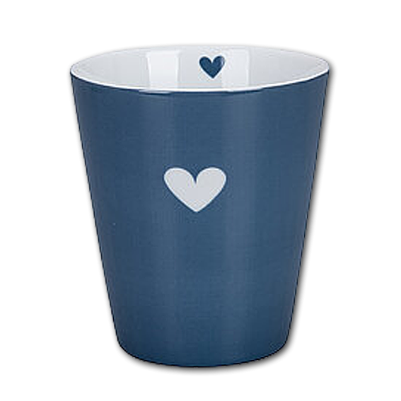 Krasilnikoff Happy Mug Hjerte | Krus til kaffe, te, kakao, boullion ...